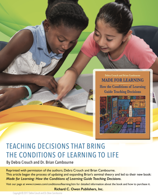 Teaching Decisions That Bring the Conditions of Learning to Life ...